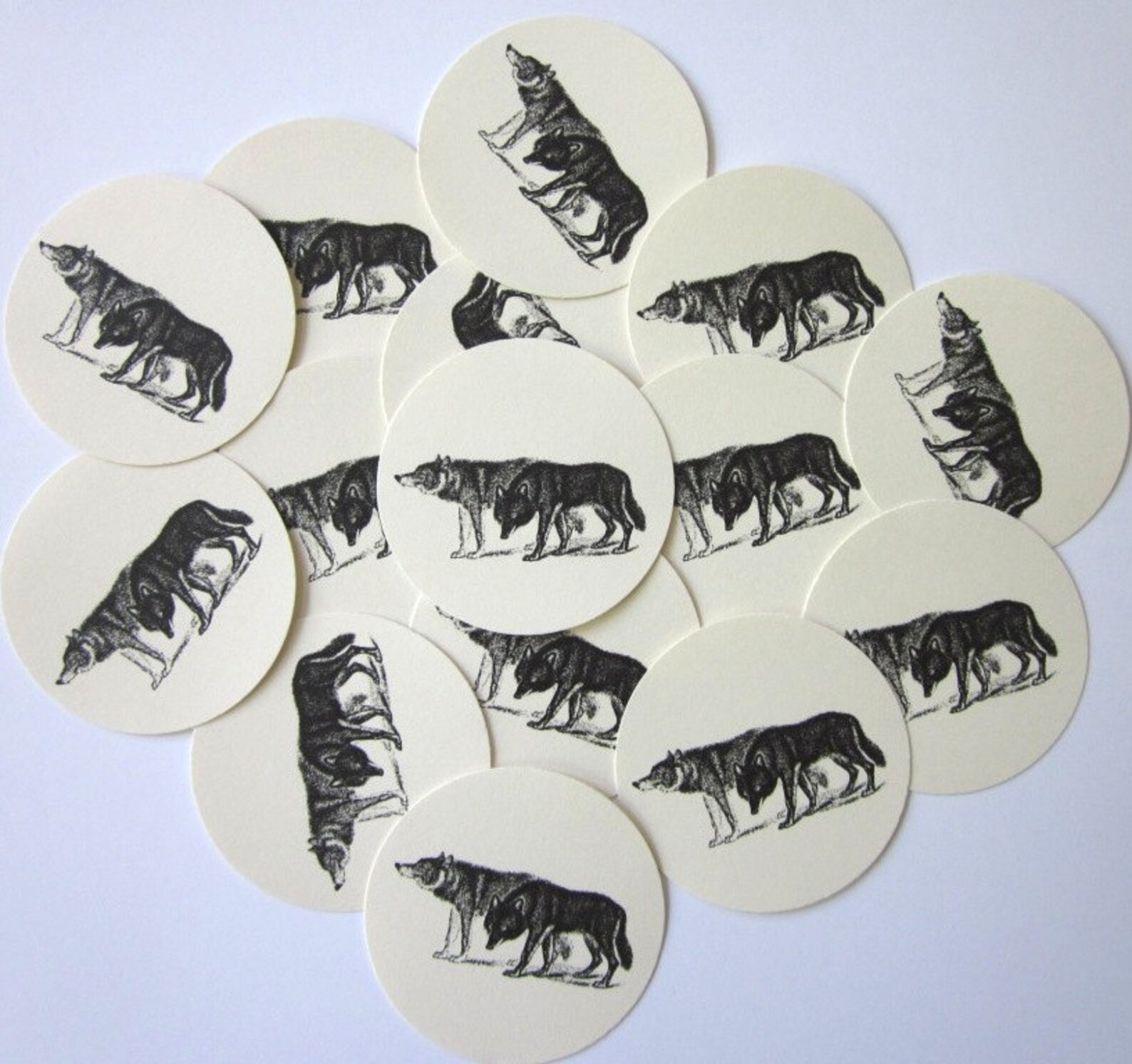 Wolf Tags Round Paper Gift Tags Set of 10 - Etsy