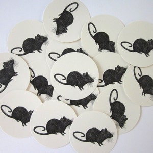 Mouse Rat Tags Round Gift Tags Set of 10 - Etsy
