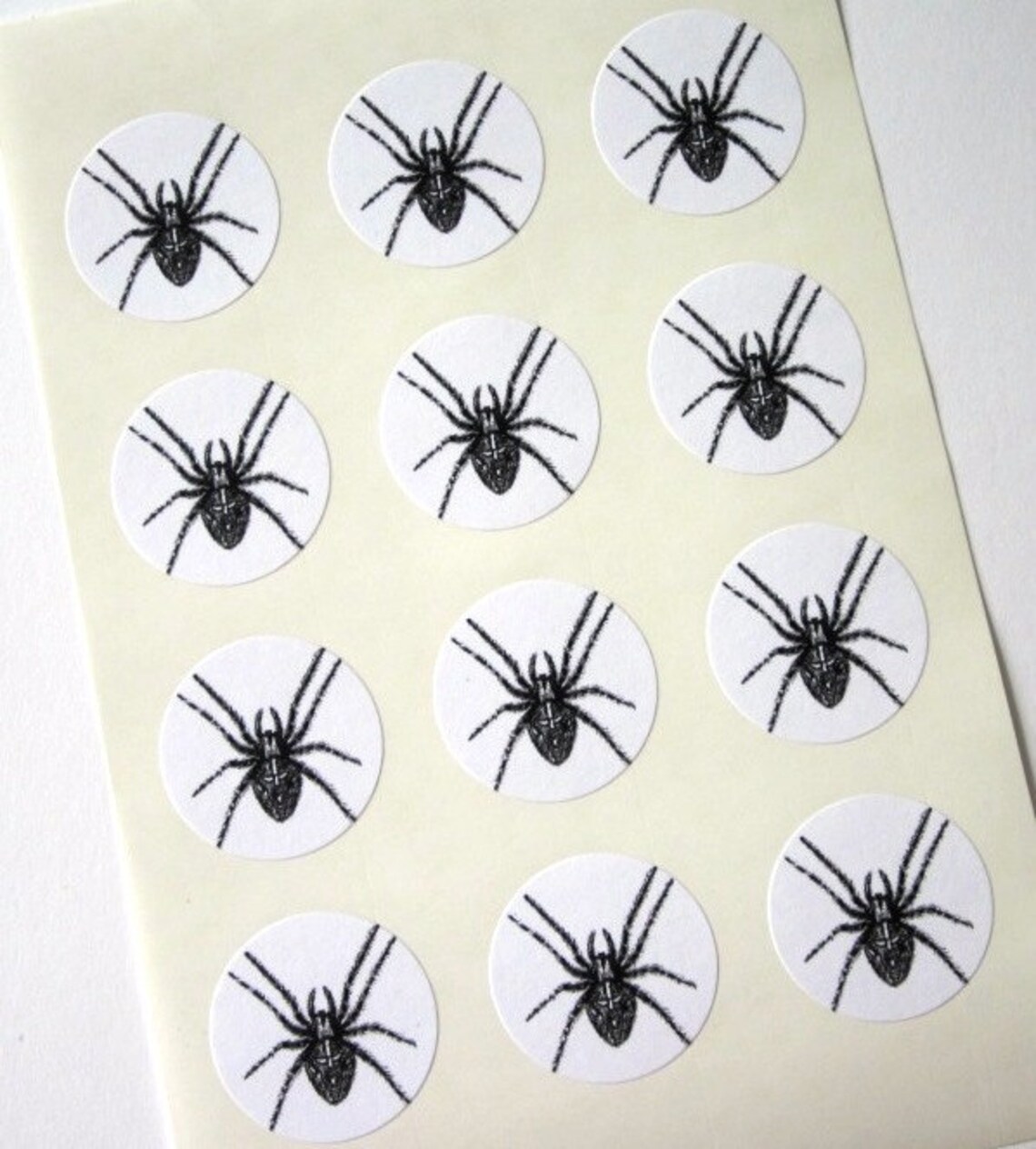 Spider Stickers One Inch Round Seals - Etsy