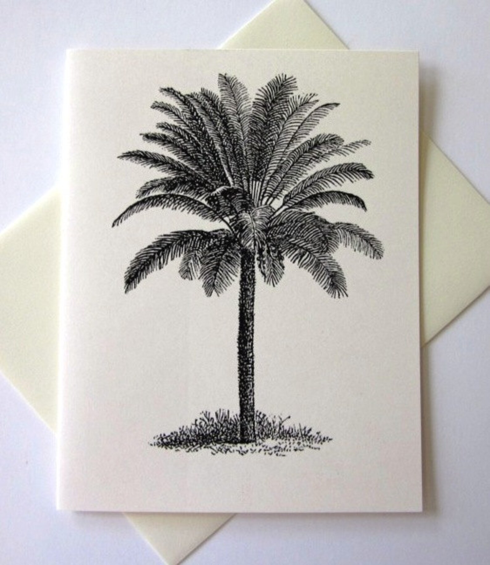 Palm Tree Note Card Set of 10 With Matching Envelopes - Etsy