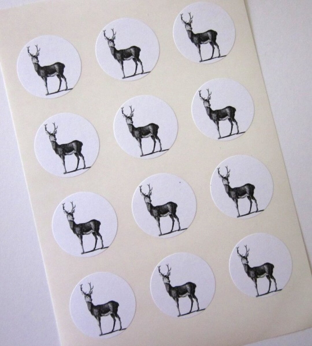 Deer Stickers One Inch Round Seals - Etsy