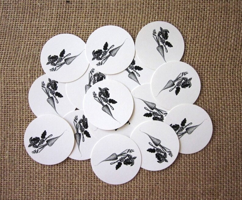 Parsnip Carrot Beet Tags Round Paper Gift Tags Set of 10 - Etsy