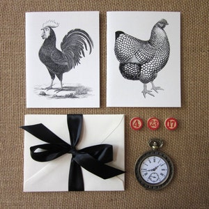 Chicken Note Cards Set of 10 With Matching Envelopes - Etsy