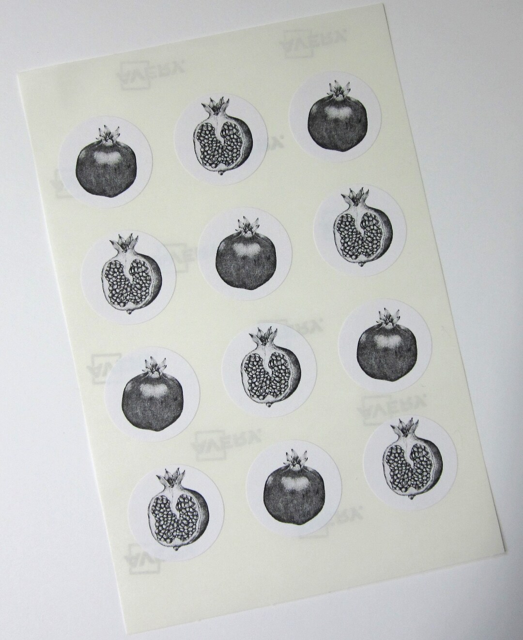 Pomegranate Fruit Stickers One Inch Round Seals - Etsy