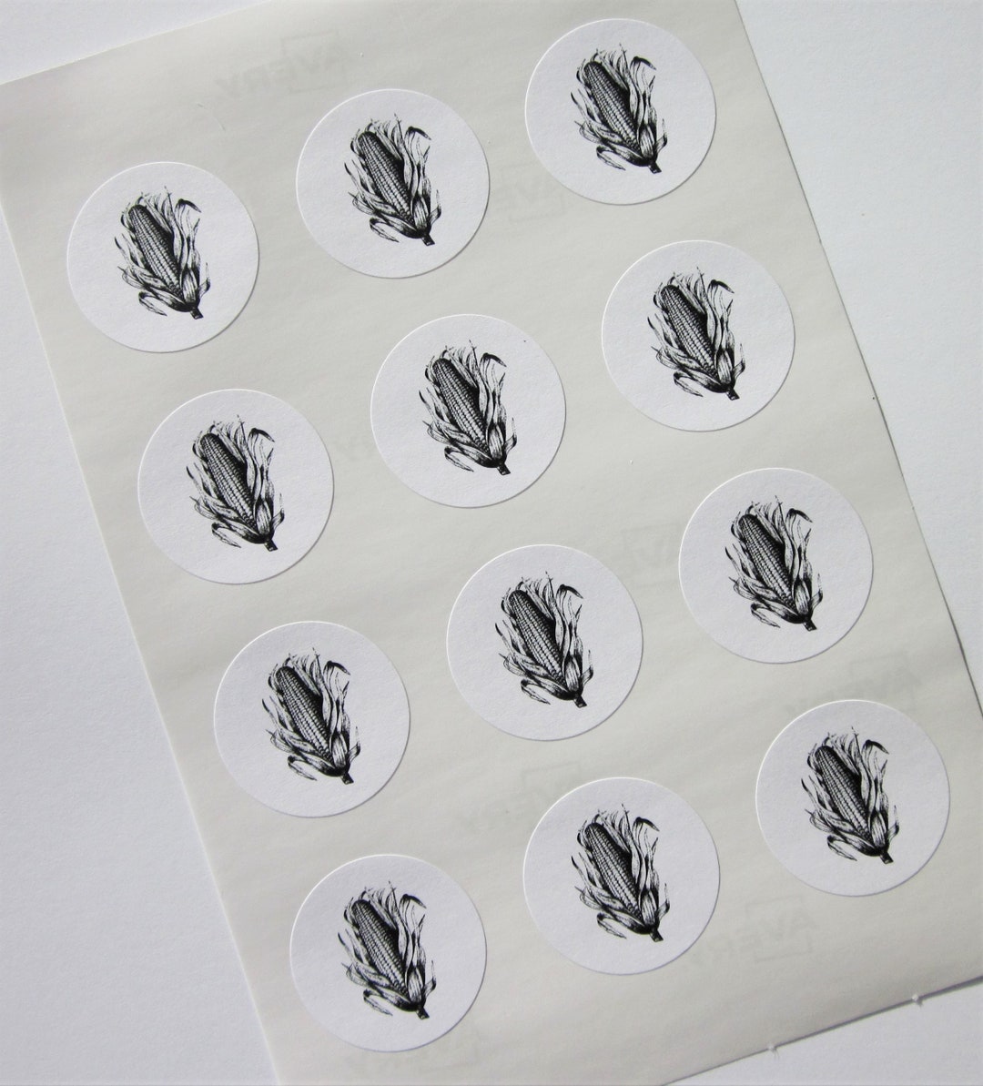 Corn Maize Stickers One Inch Round Seals - Etsy