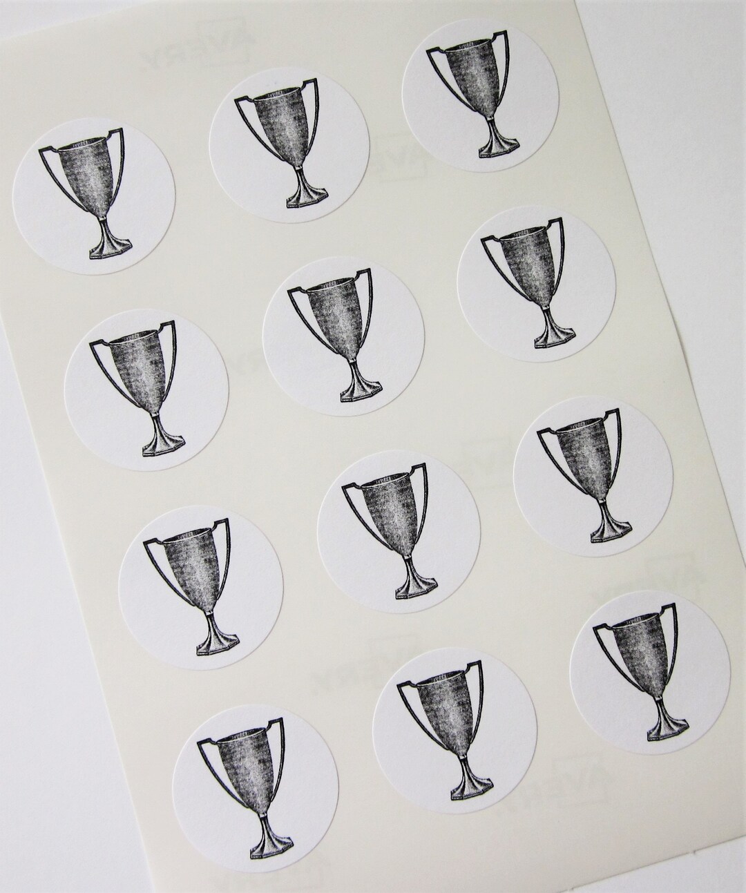 Trophy Stickers One Inch Round Seals - Etsy