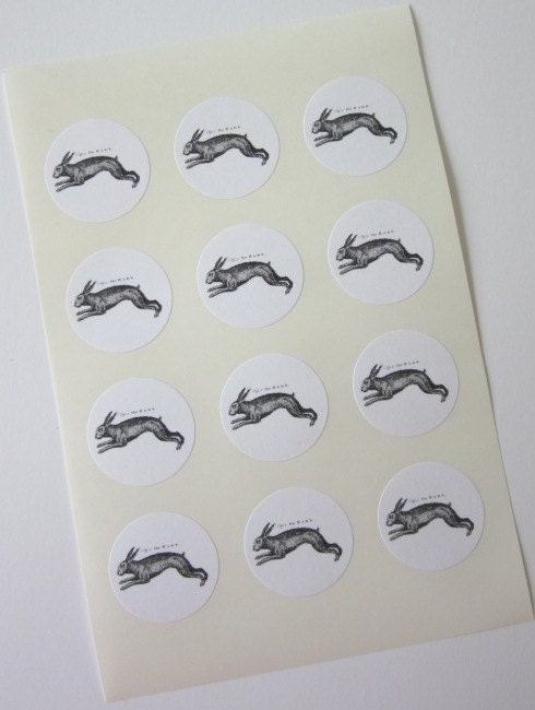 Hare Rabbit Bunny Tags Round Gift Tags Set of 10 - Etsy