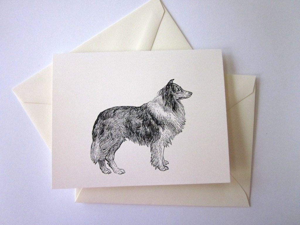 Collie Dog Note Cards Set of 10 with Matching Envelopes | Etsy