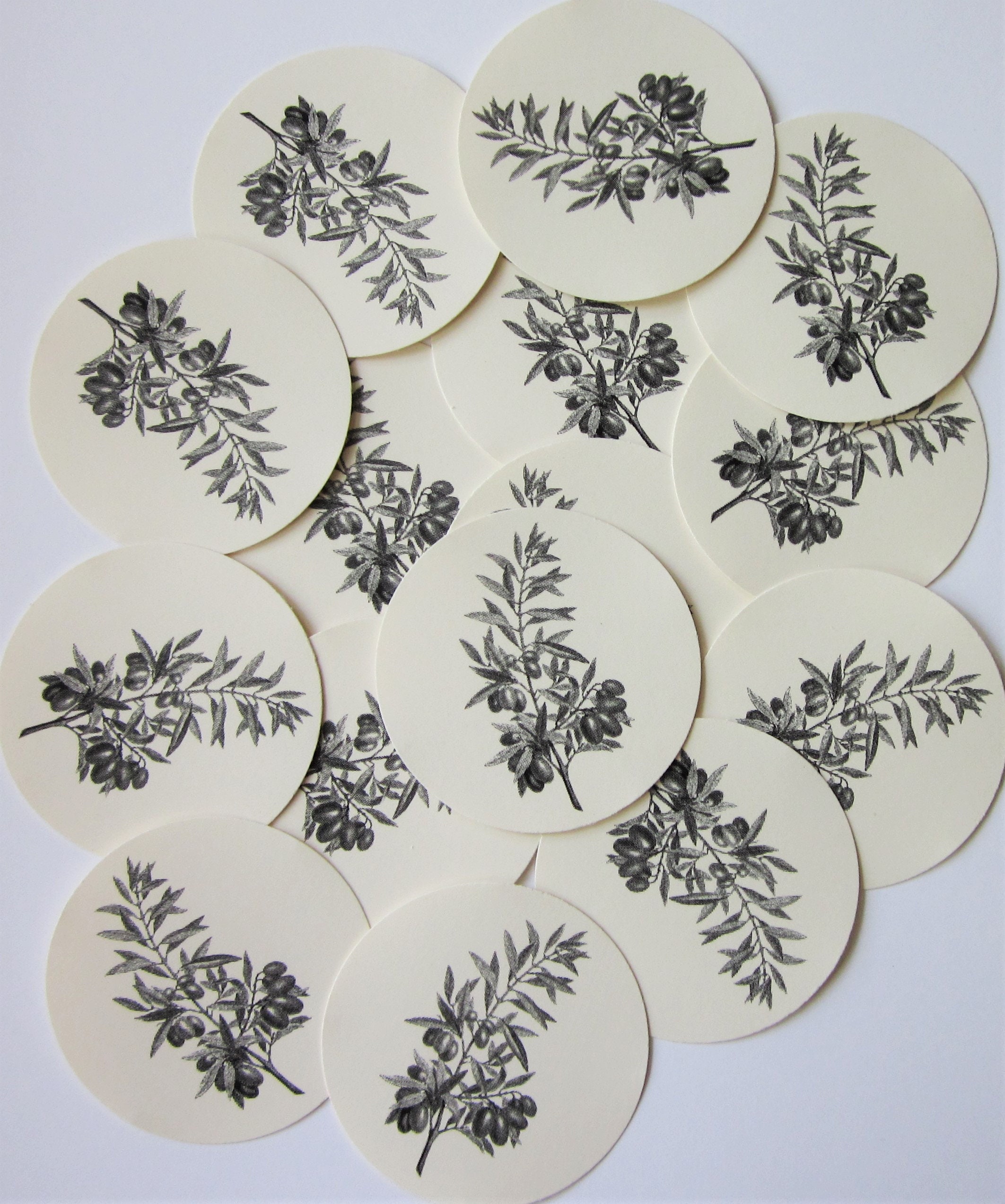 Olive Branch Tags Round Gift Tags Set of 10 - Etsy