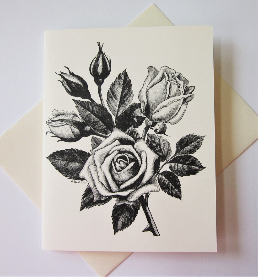 Tea Rose Flower Note Cards Set of 10 With Matching Envelopes - Etsy