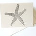 Starfish Note Card Set of 4 With Matching Envelopes - Etsy