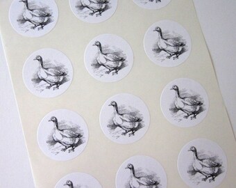 Egg Stickers One Inch Round Seals | Etsy