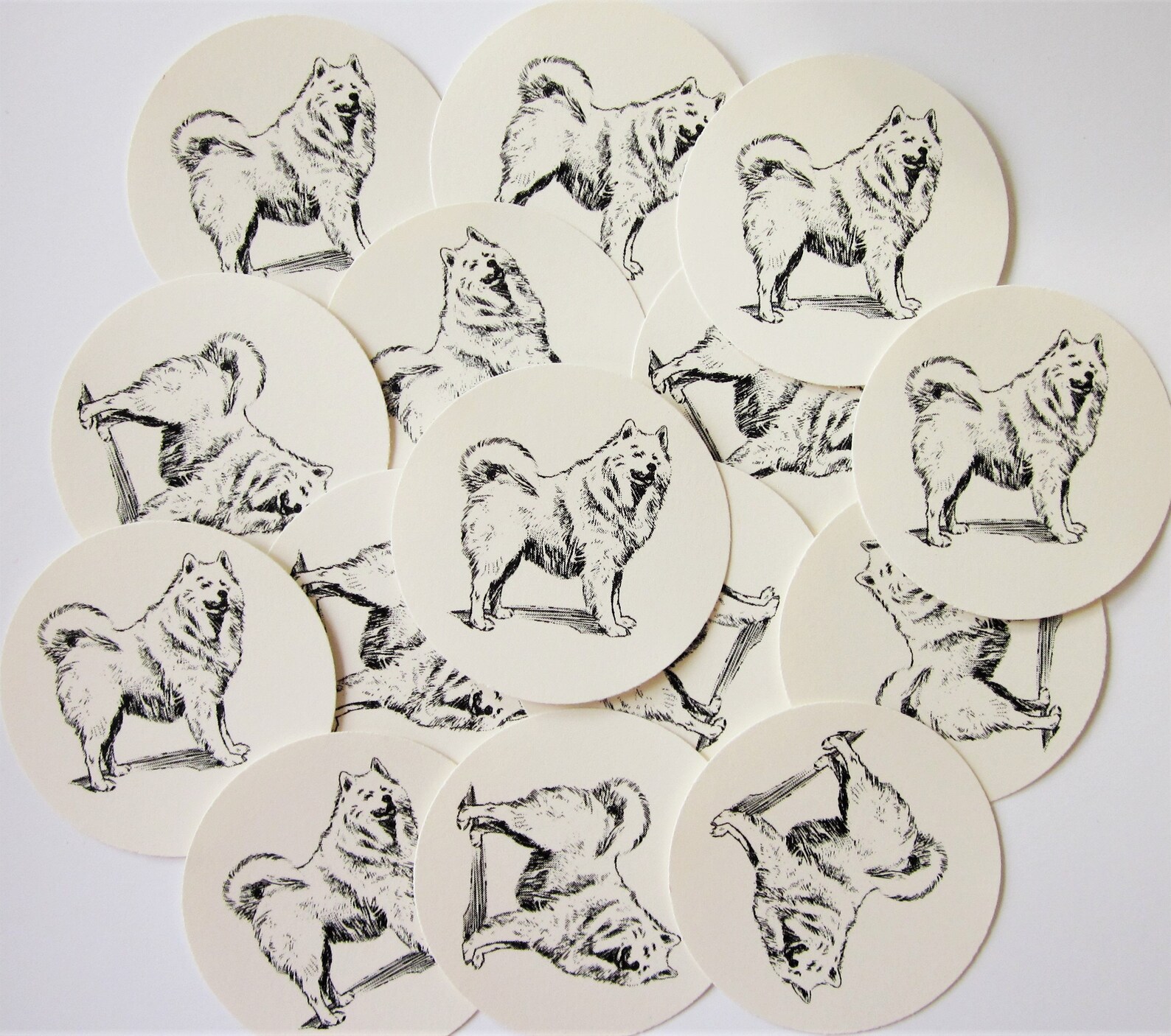 Samoyed Dog Round Gift Tags Set of 10 - Etsy