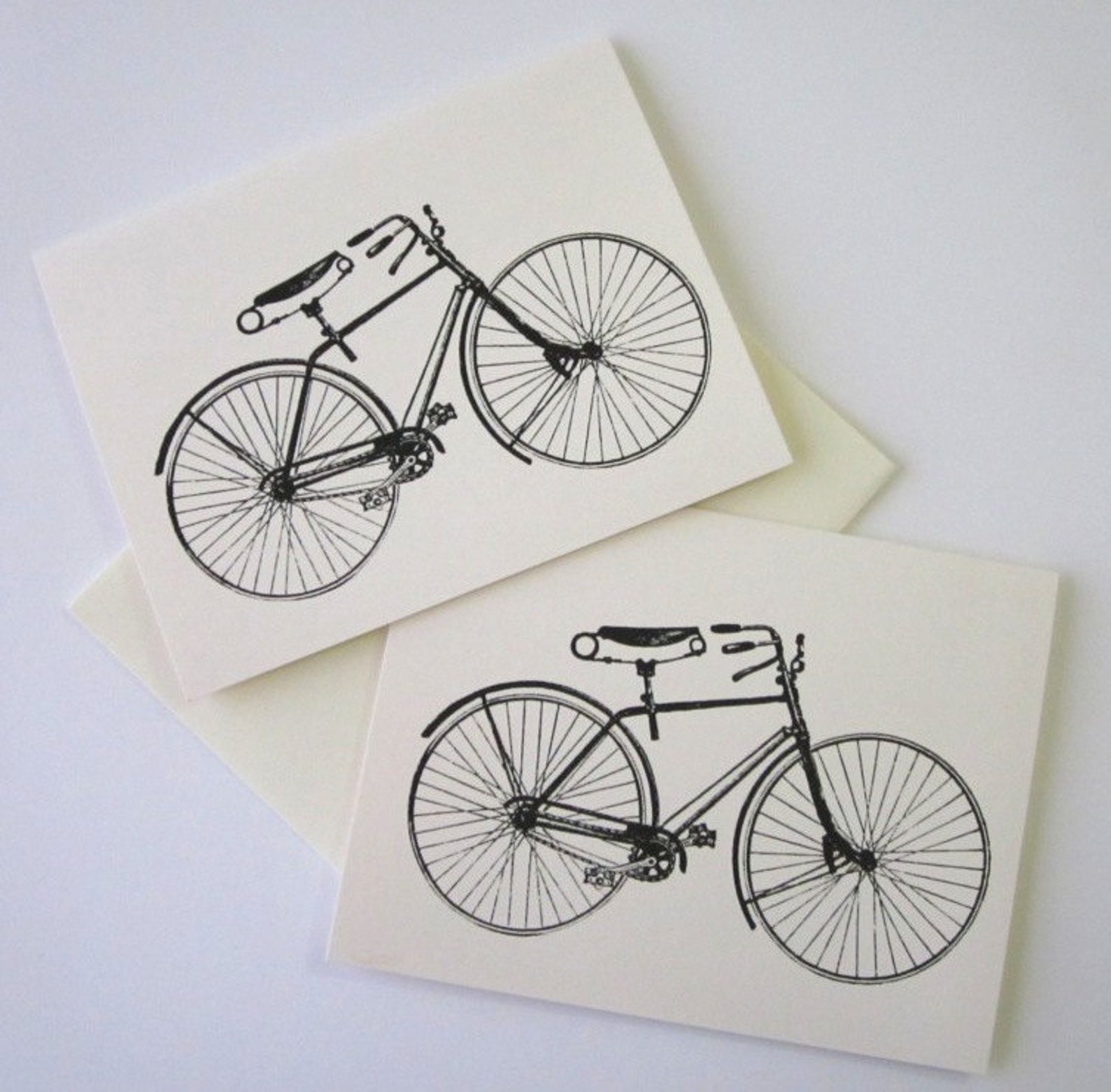 Bicycle Note Cards Stationery Set of 10 Cards - Etsy