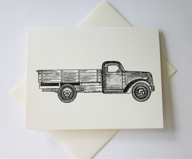 Old Vintage Pick-up Truck Note Cards Stationery Set of 10 - Etsy