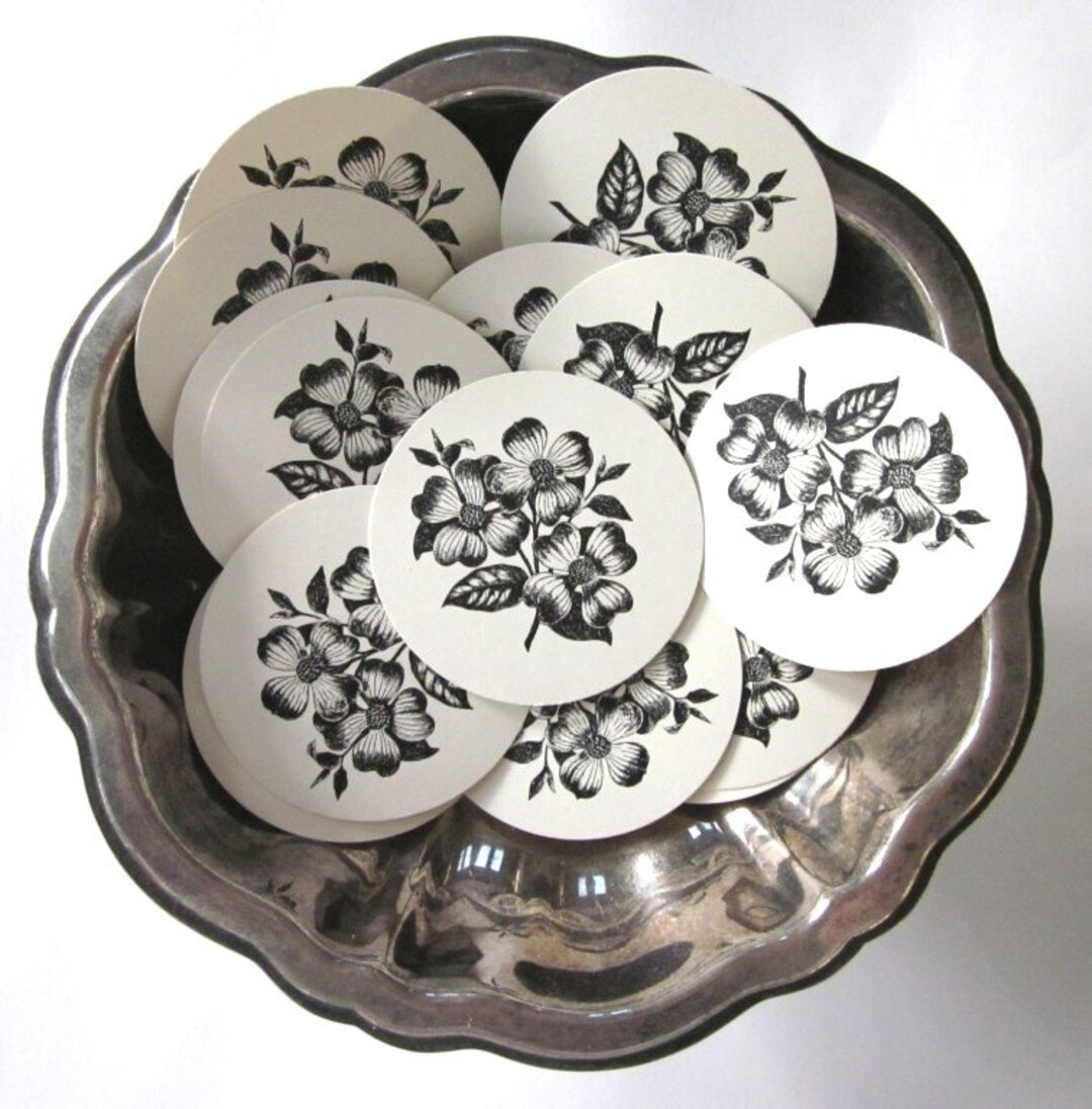Dogwood Flower Tags Round Paper Gift Tags Set of 10 - Etsy
