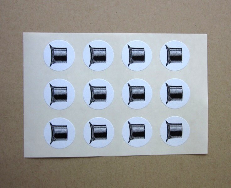 Top Hat Stickers One Inch Round Seals - Etsy