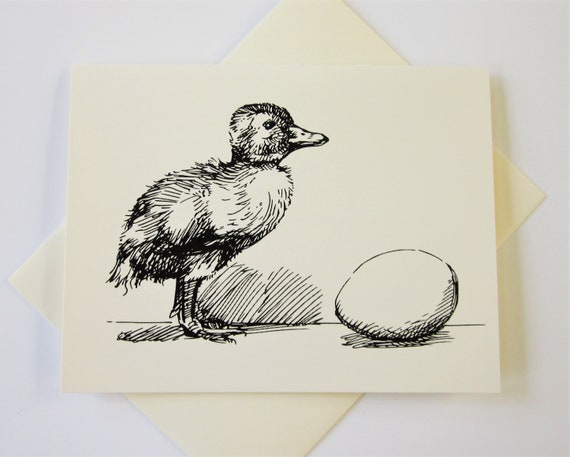 Duckling Baby Duck Note Cards Stationery Set of 10 Cards in | Etsy