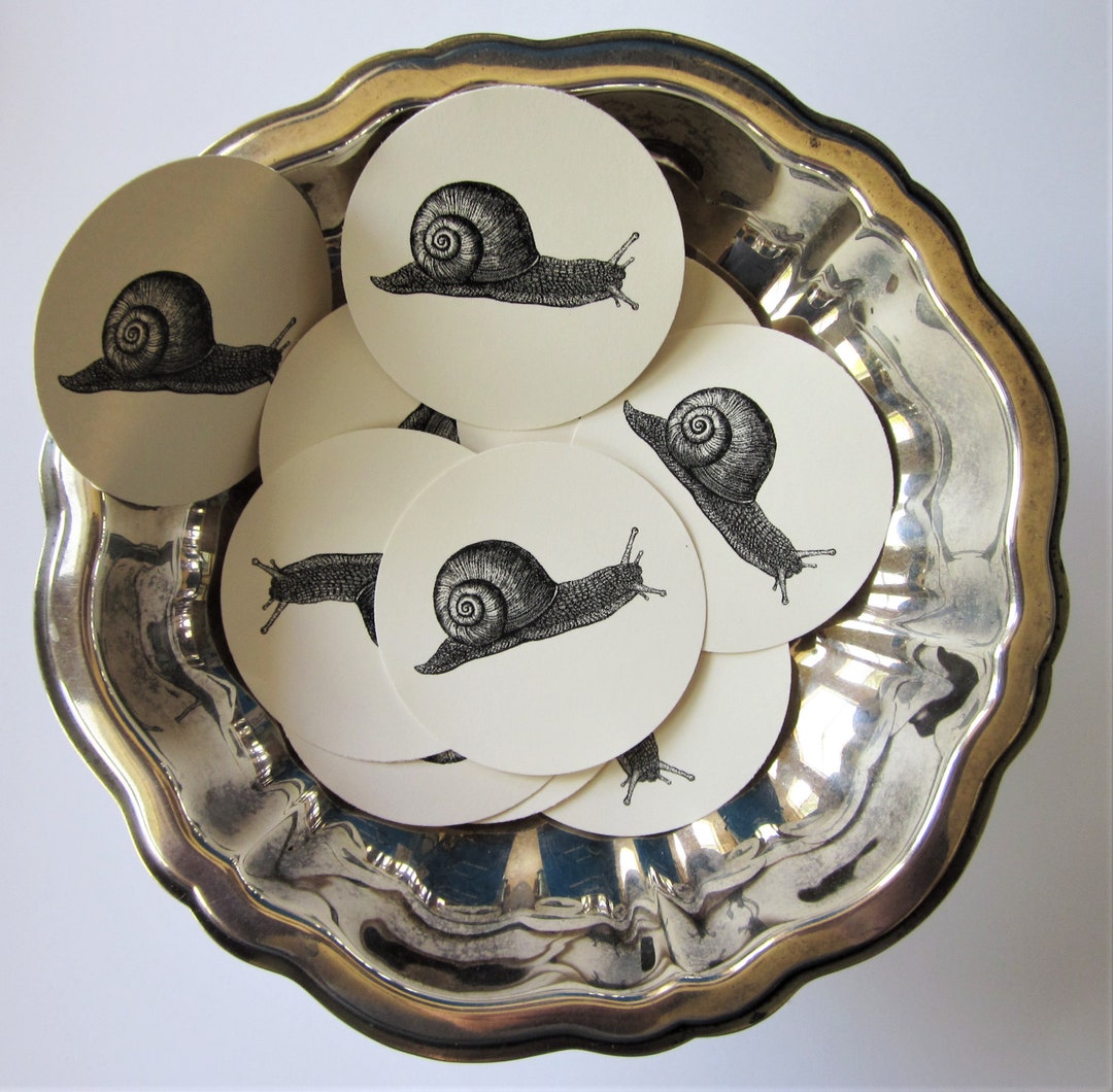Snail Tags Round Gift Tags Set of 10 - Etsy