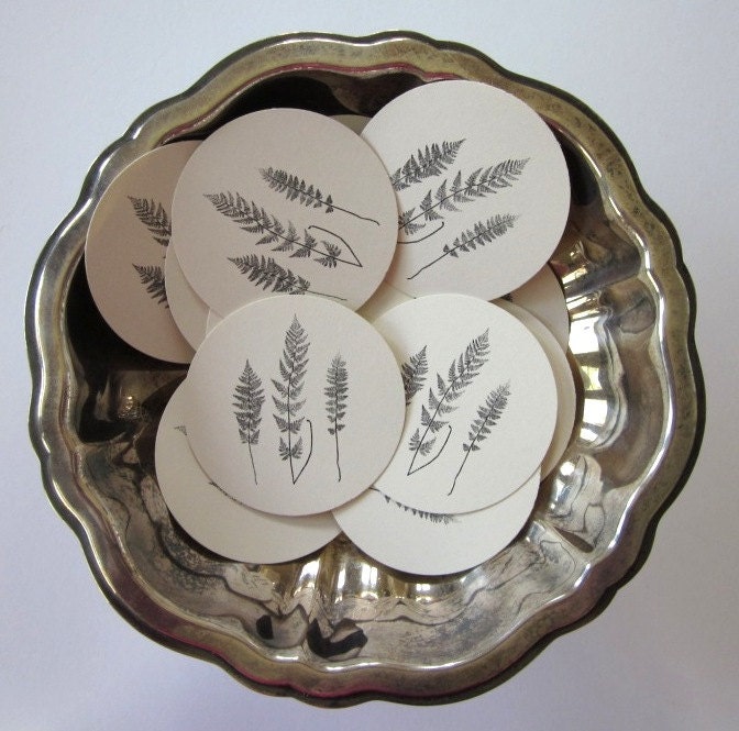 Fern Tags Round Paper Gift Tags Set of 10 - Etsy