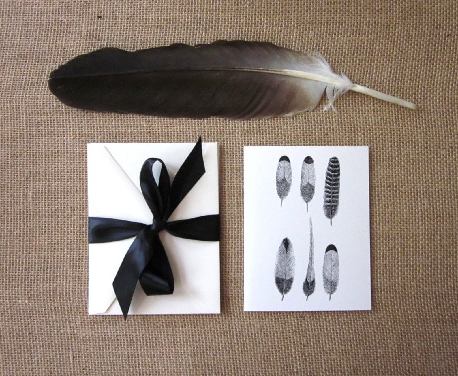 Feather Tags Round Paper Gift Tags Set of 10 | Etsy