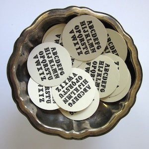 Alphabet Tags Round Paper Gift Tags Set of 10 - Etsy