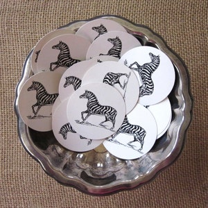 Zebra Tags Round Gift Tags Set of 10 - Etsy