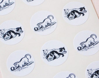 Holly Stickers One Inch Round Seals - Etsy