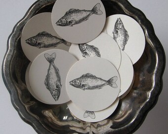 Angel Fish Tags Round Paper Gift Tags Set of 10 | Etsy