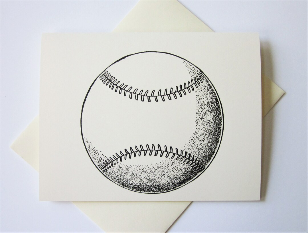 Baseball Note Cards Set of 10 With Matching Envelopes - Etsy