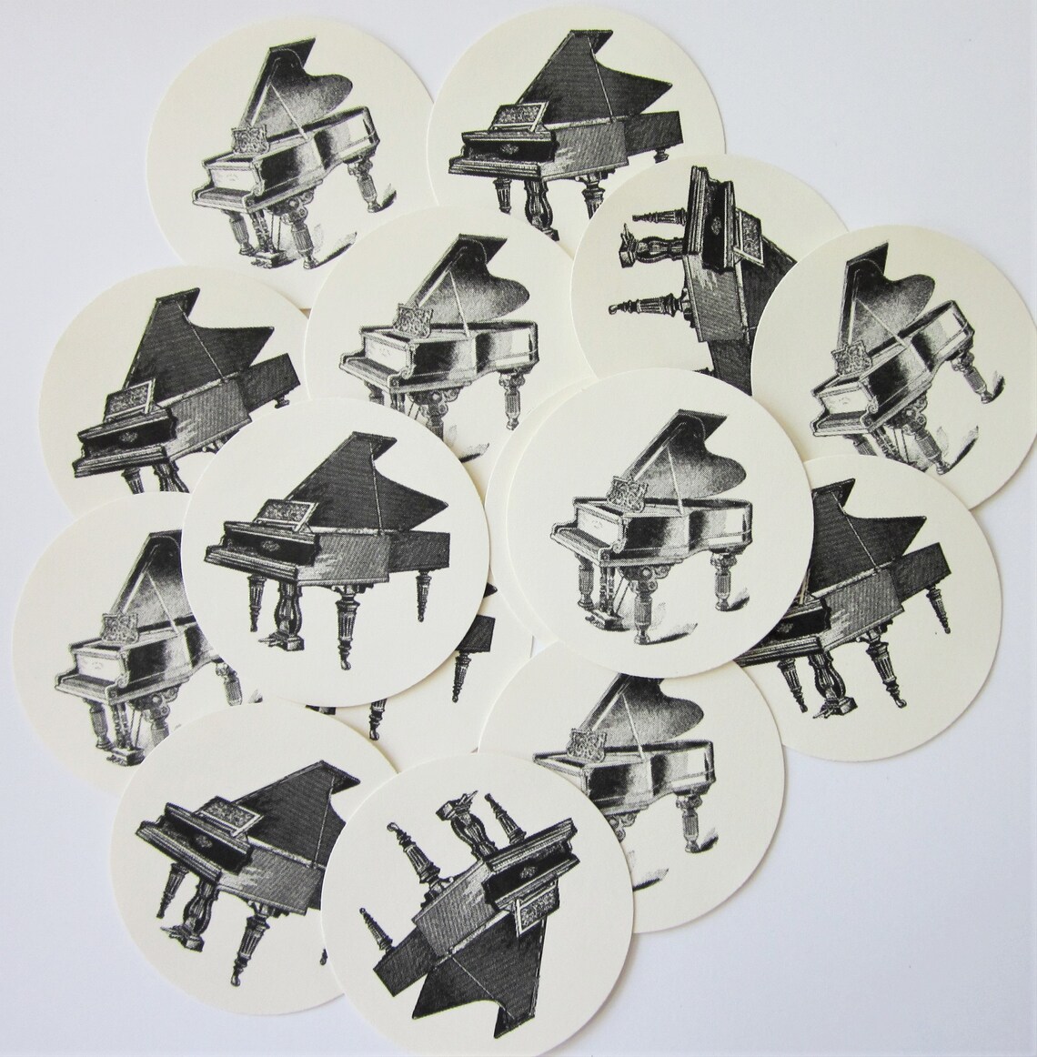 Piano Round Gift Tags Set of 10 - Etsy