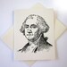 President George Washington Cards Set of 10 in White or Light Ivory ...