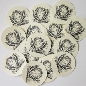 Cabbage Lettuce Tags Round Gift Tags Set of 10 - Etsy