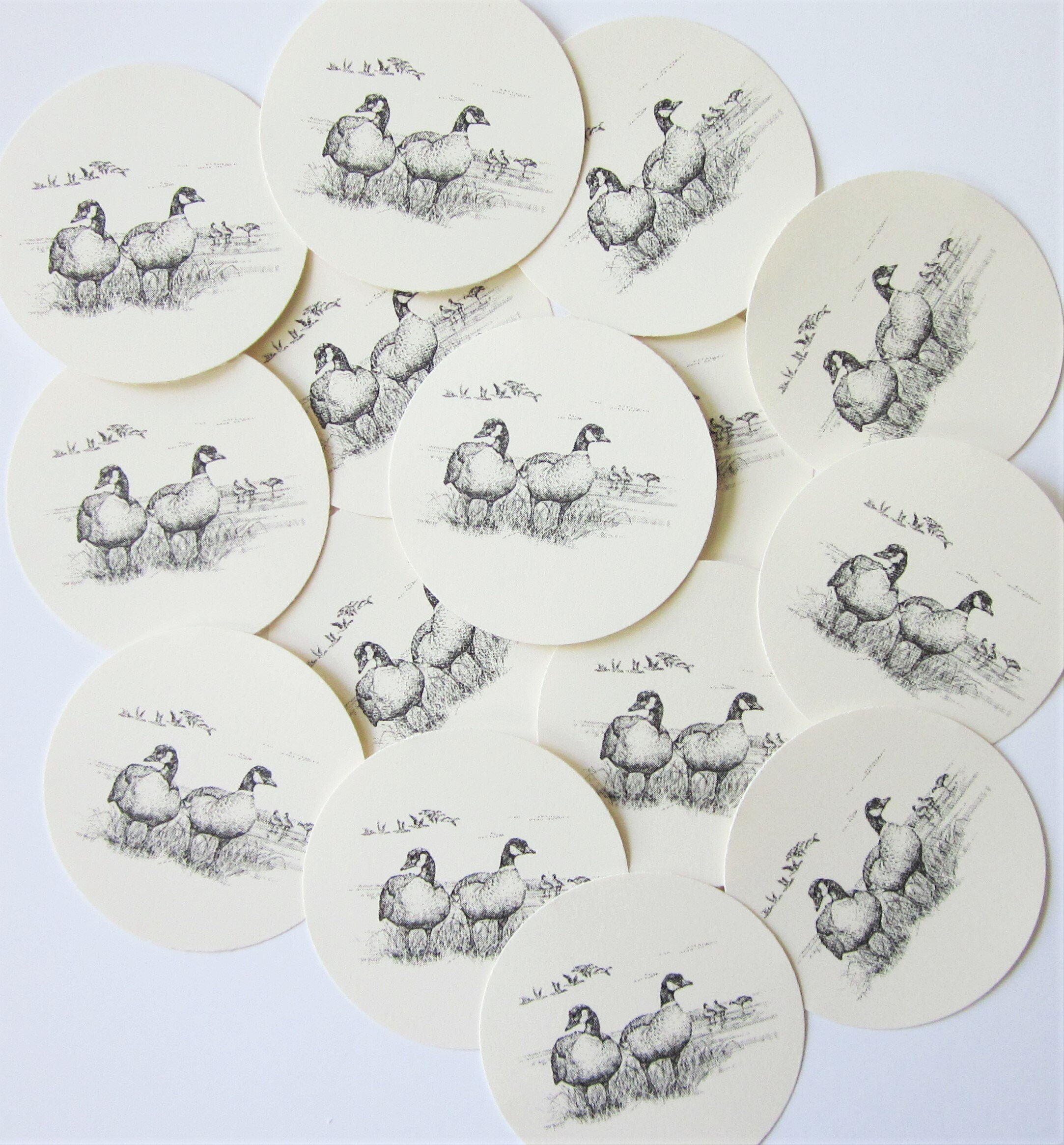 Canadian Geese Goose Tags Round Paper Gift Tags Set of 10 - Etsy