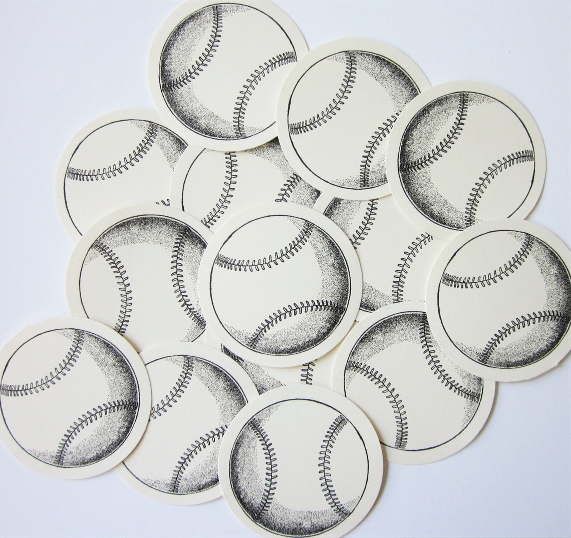 Baseball Tags Round Paper Gift Tags Set of 10 - Etsy