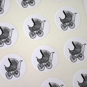 Pram Baby Carriage Tags Round Paper Gift Tags Set of 10 - Etsy