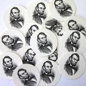 Abraham Lincoln Tags Round Gift Tags Set of 10 - Etsy