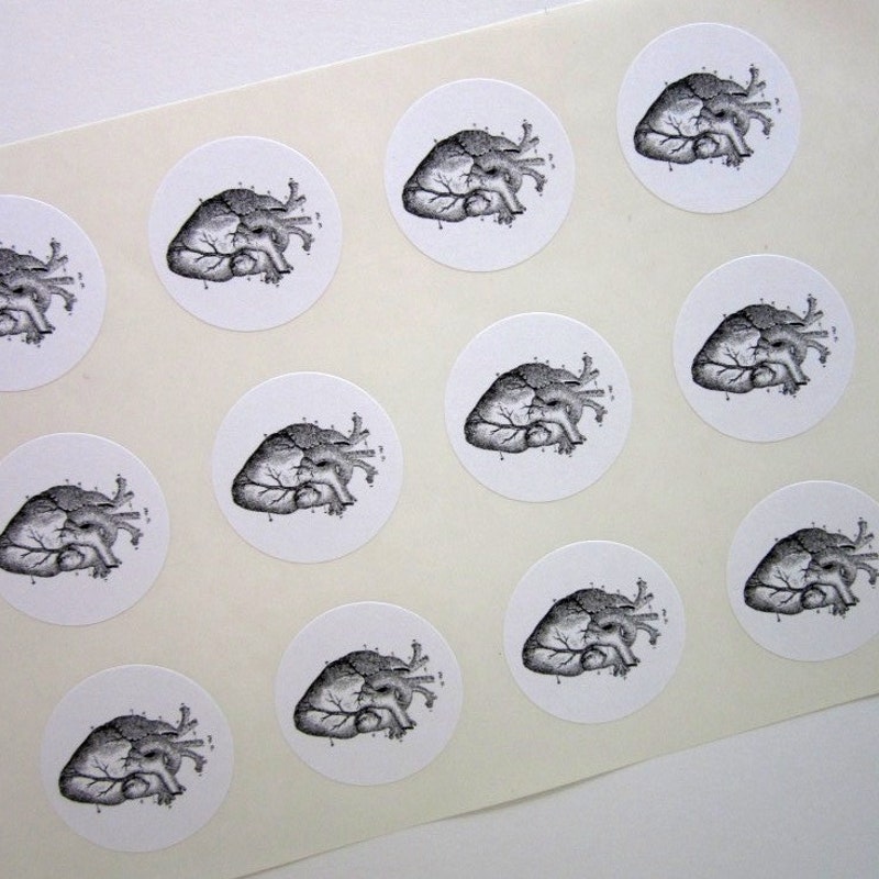 Corazón stickers - Etsy México