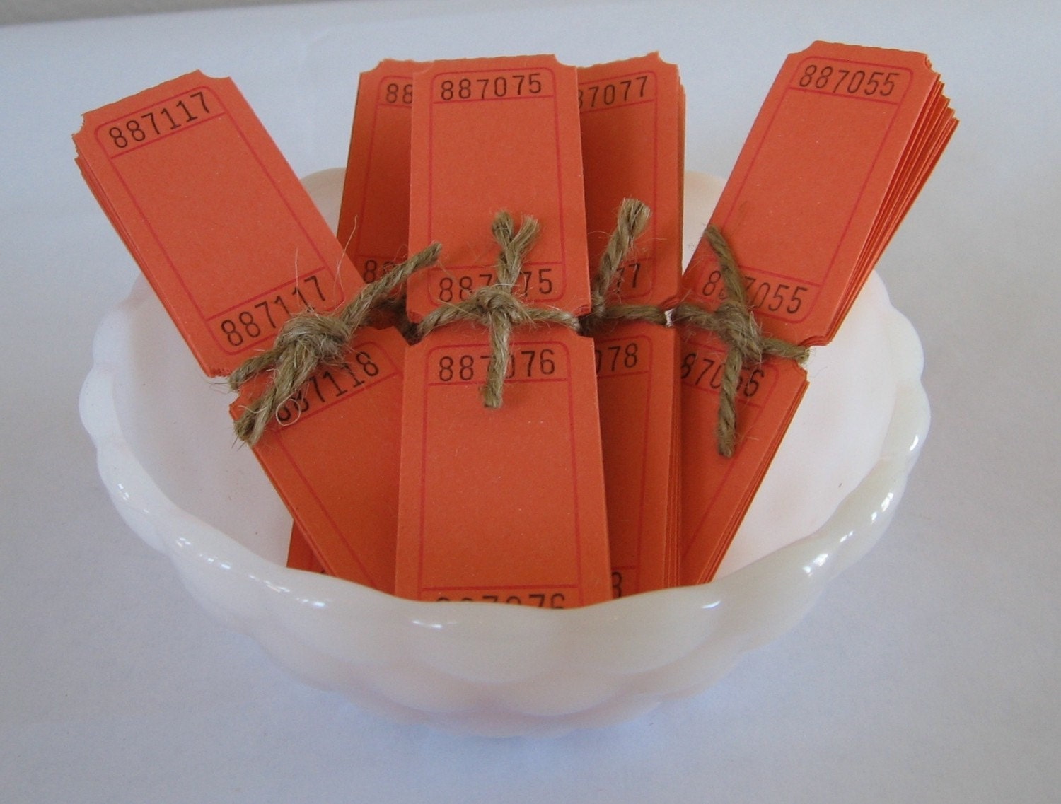Carnival Tickets Orange Set of 24 | Etsy