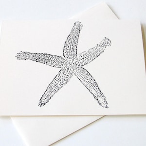 Starfish Note Card Set of 4 With Matching Envelopes - Etsy