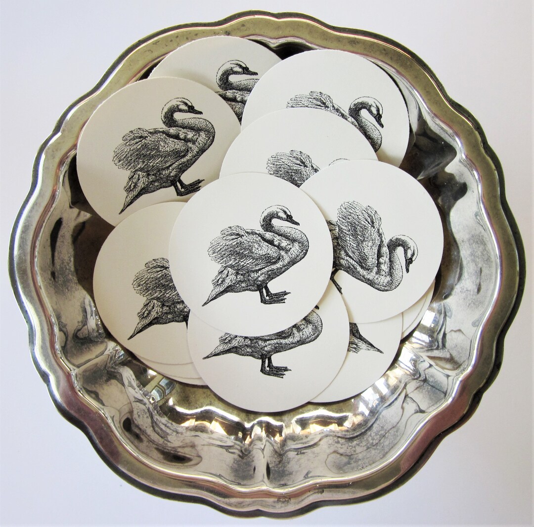Swan Round Gift Tags Set of 10 - Etsy