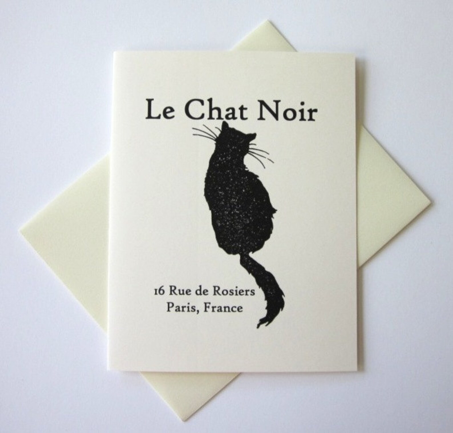 Le Chat Noir the Black Cat Tags Round Paper Gift Tags Set of 10 - Etsy