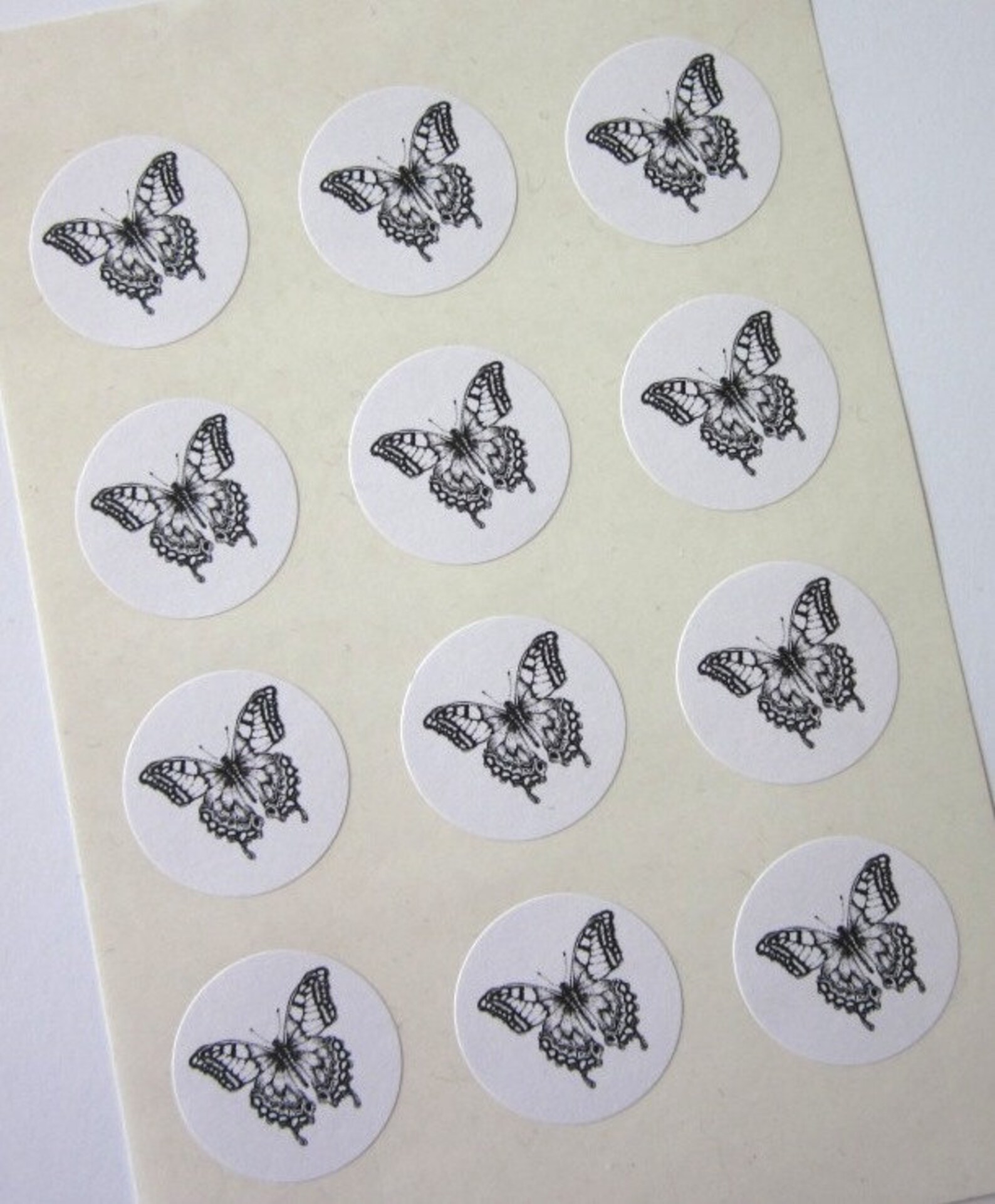 Butterfly Stickers One Inch Round Seals - Etsy