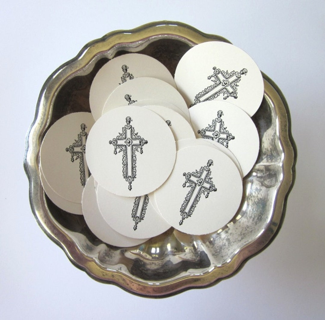 Cross Tags Round Paper Gift Tags Set of 10 - Etsy
