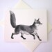 Fox Note Card Set of 10 in White or Light Ivory With Matching Envelopes ...