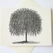 Tree Note Card Set of 10 in White or Light Ivory With Matching ...