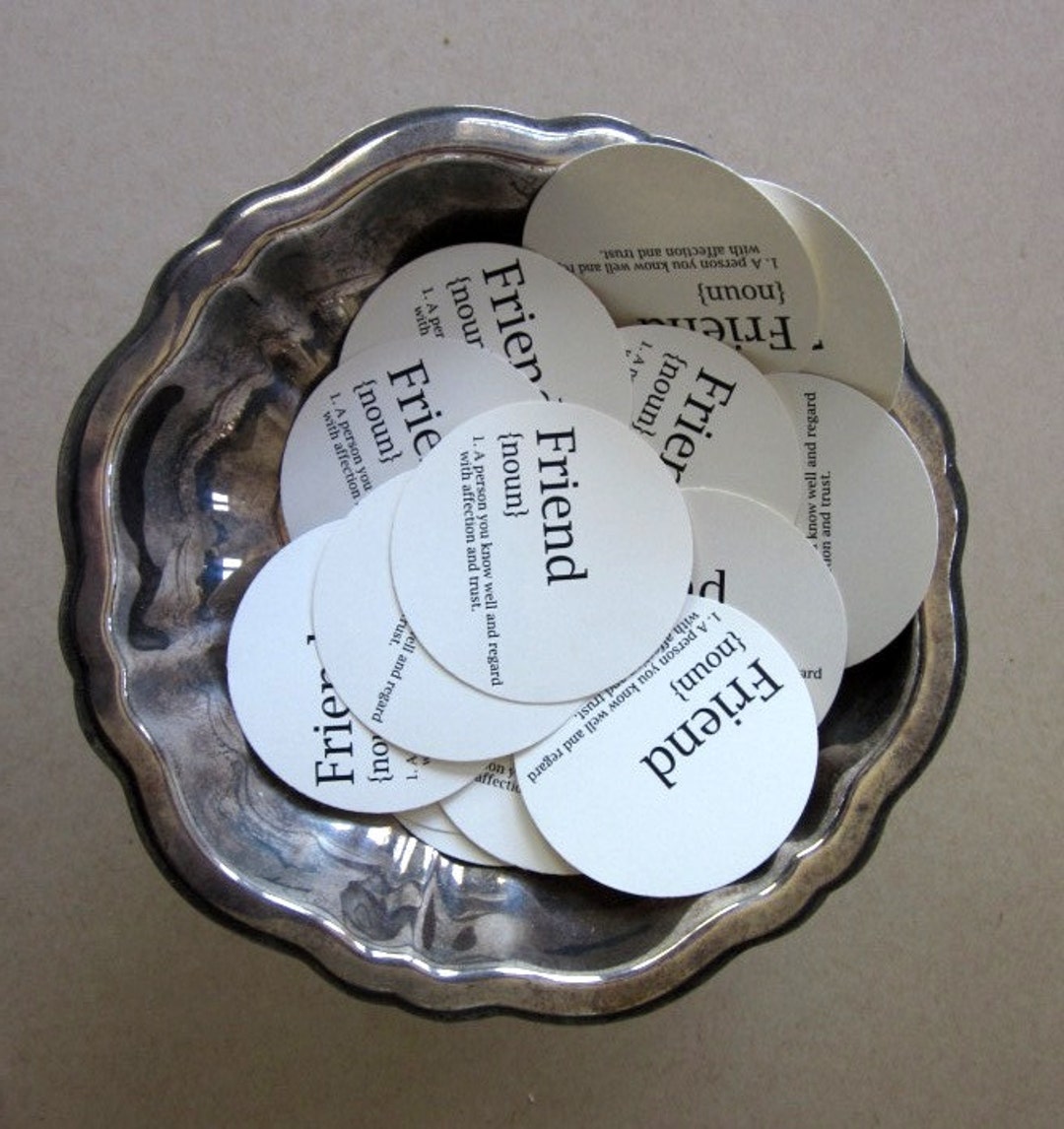 Friend Tags Round Paper Gift Tags Set of 10 - Etsy