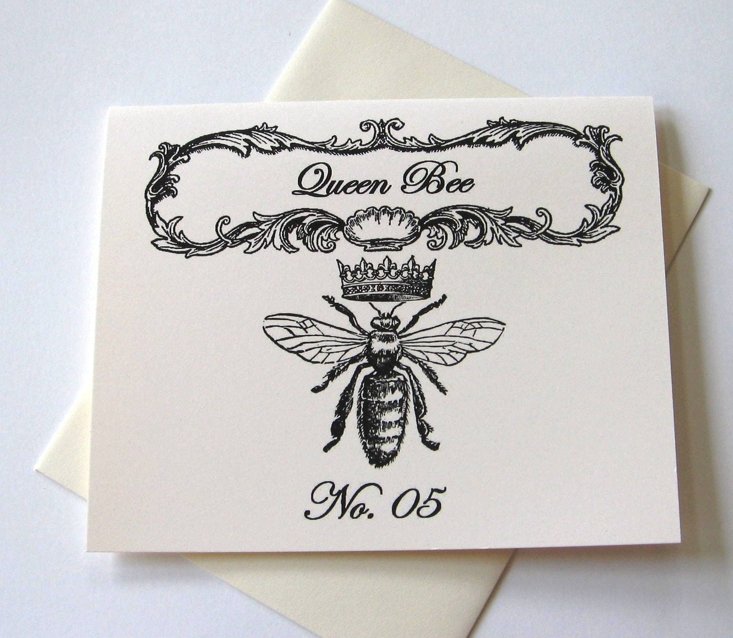 Queen Bee Note Cards Set of 10 With Matching Envelopes - Etsy