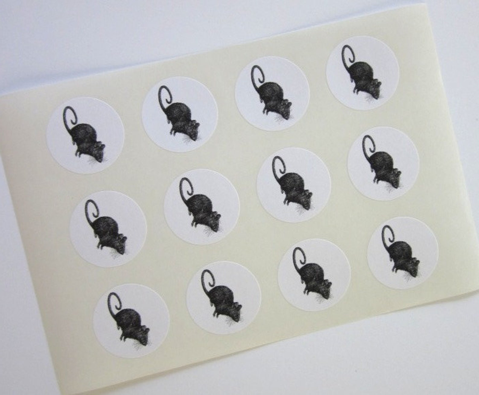 Mouse Rat Stickers One Inch Round Seals - Etsy