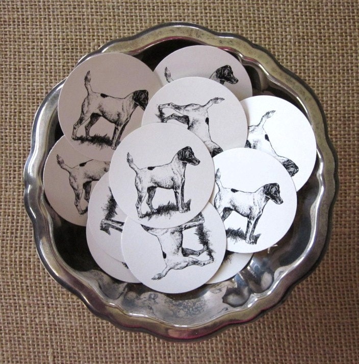 Jack Russell Terrier Dog Tags Round Paper Gift Tags Set of 10 | Etsy
